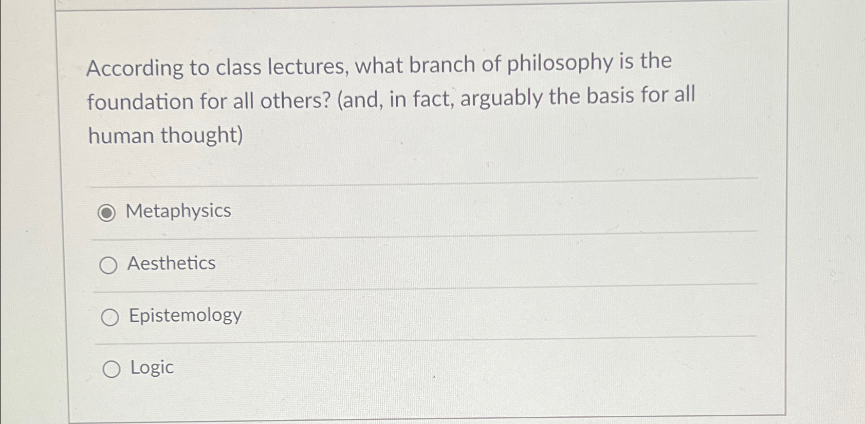 Solved According to class lectures, what branch of | Chegg.com