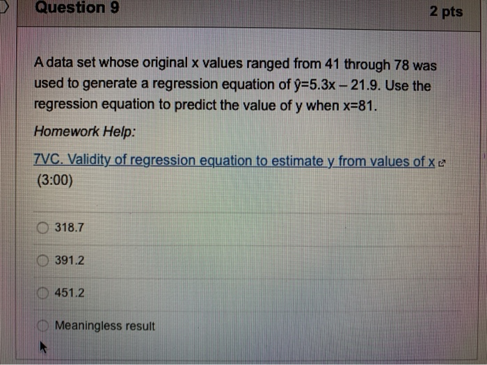 Solved Question 4 2 pts Two variables have a negative linear | Chegg.com