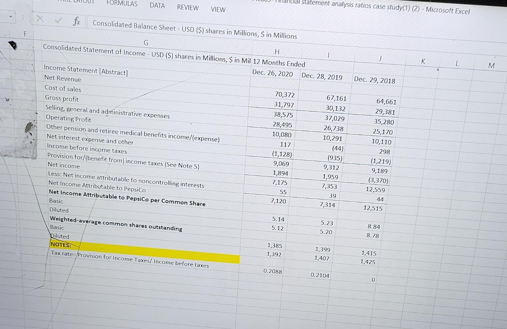 Solved Financial Statement Analysis case O @ E Attached | Chegg.com