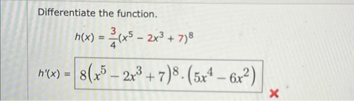 Solved Differentiate the function. | Chegg.com