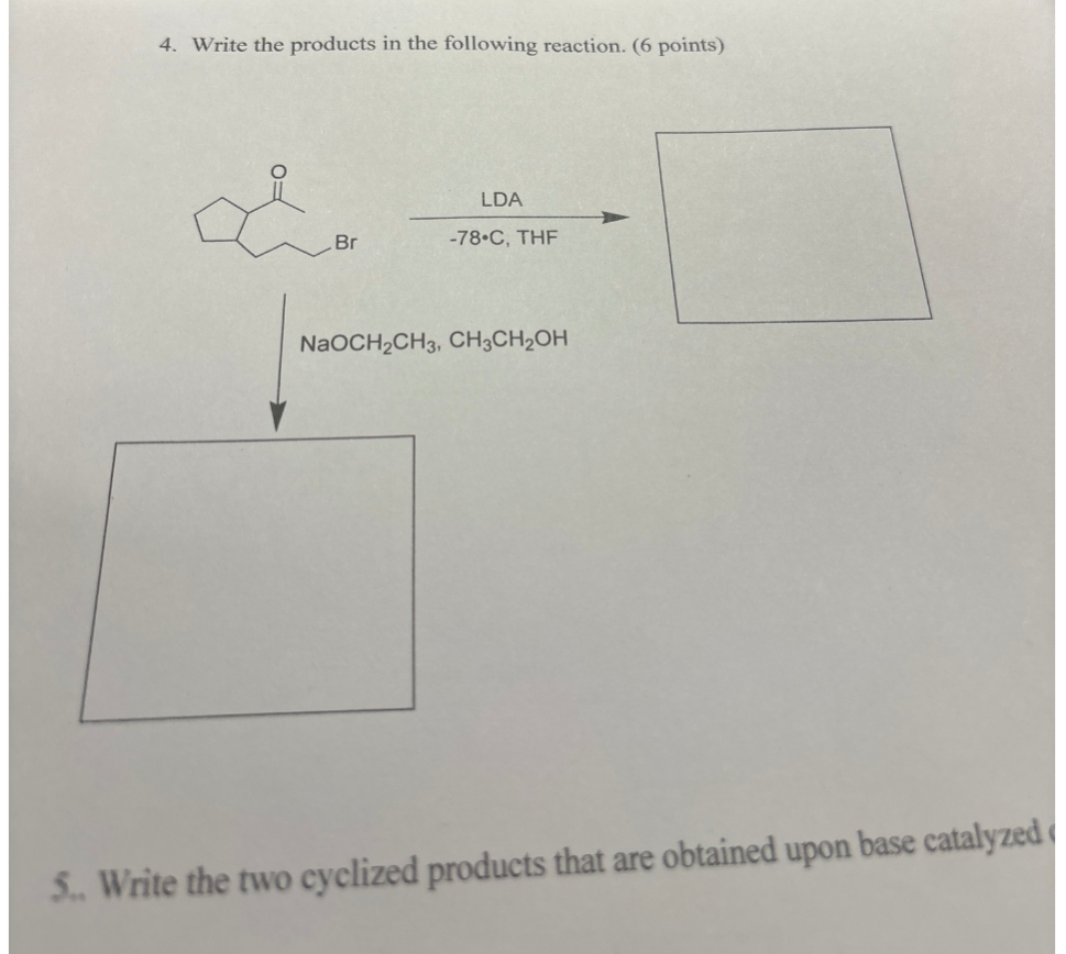 Solved Write the products in the following reaction. (6 | Chegg.com