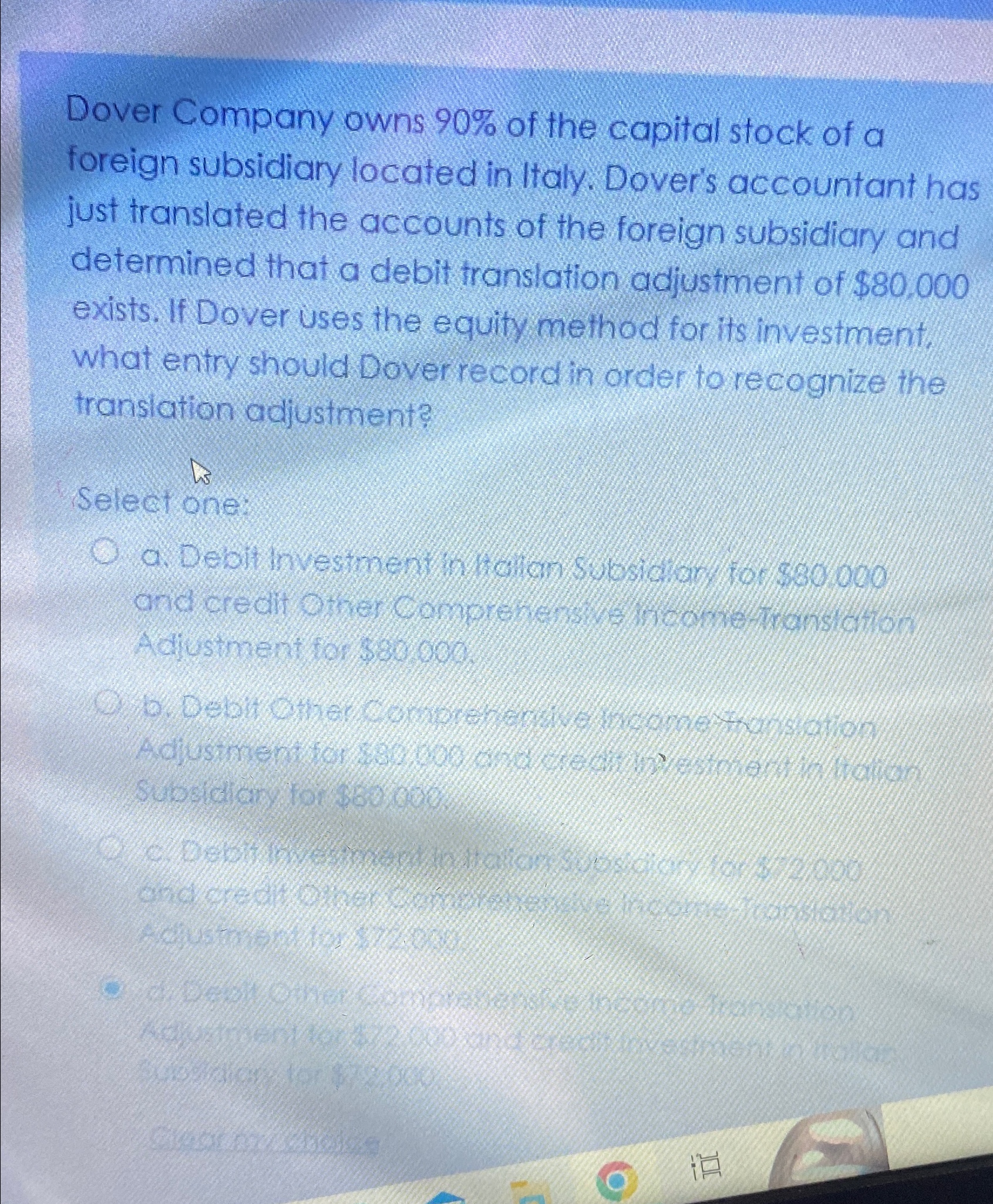 Solved Dover Company owns 90% ﻿of the capital stock of a | Chegg.com