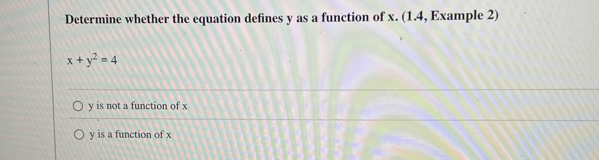 Solved Determine whether the equation defines y ﻿as a | Chegg.com