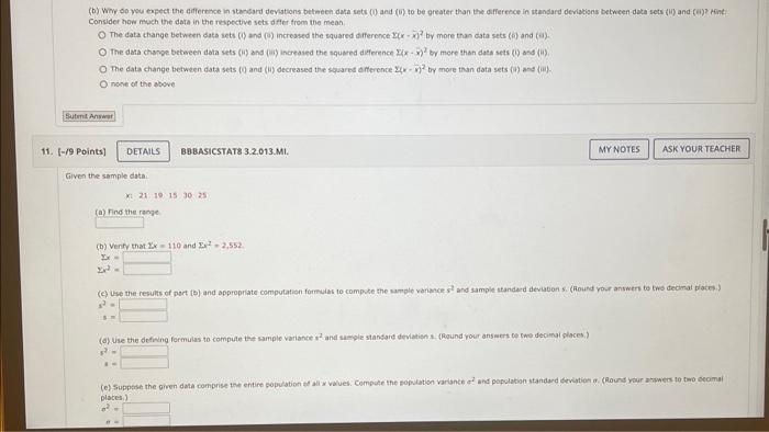 Solved 2,3,4,5,8 (a) Find the range. (b) Use the defining | Chegg.com