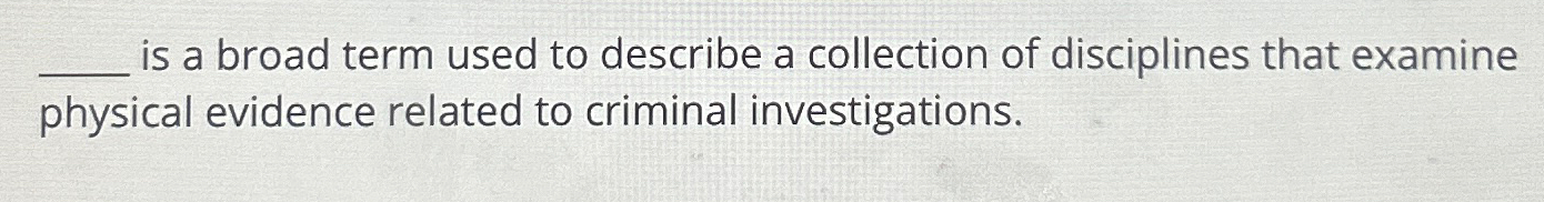 Solved ?_ is a broad term used to describe a collection of d | Chegg.com