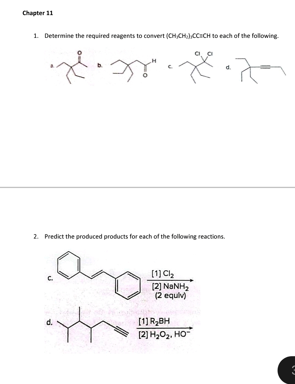 Solved Chapter 11Determine the required reagents to convert | Chegg.com