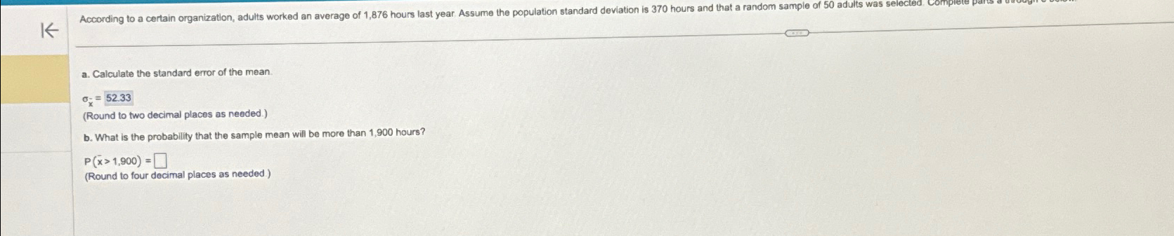 Solved a. ﻿Calculate the standard error of the | Chegg.com