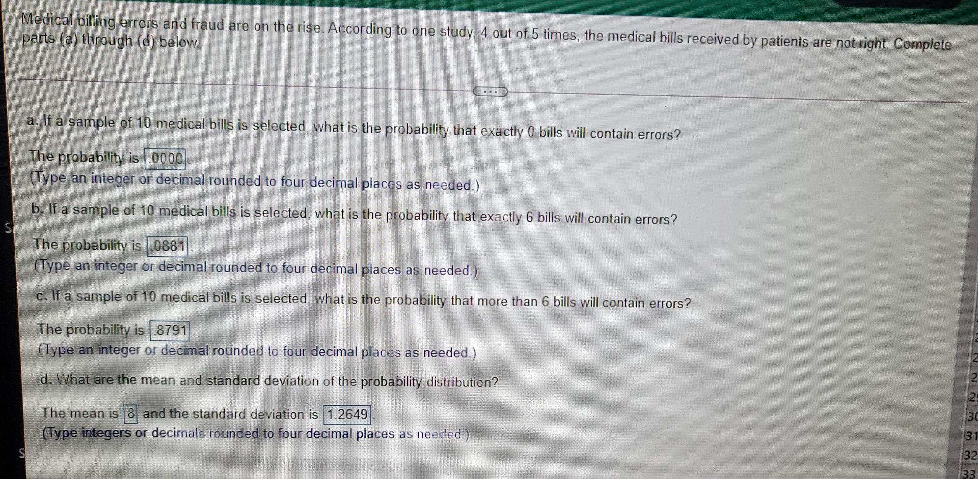 Solved please double check my answers and if wrong pleasee | Chegg.com
