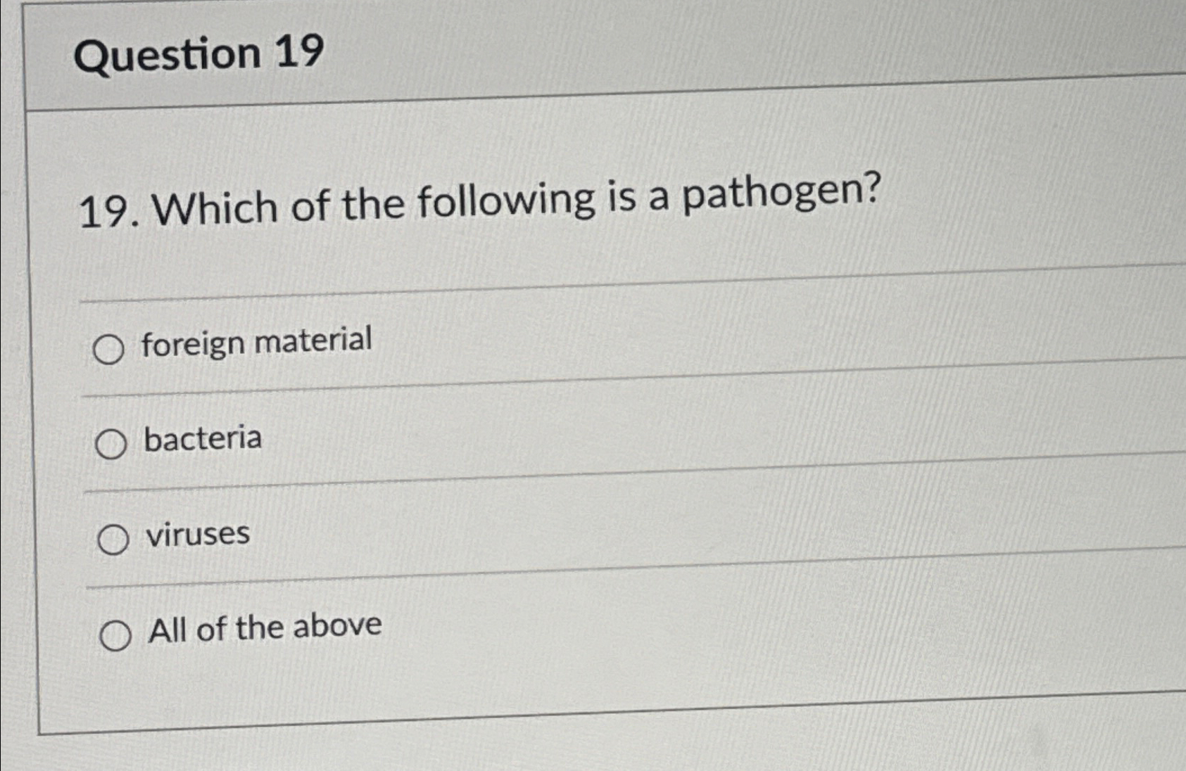 Solved Question 1919. ﻿Which of the following is a | Chegg.com
