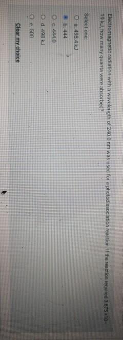 Solved Electromagnetic radiation with a wavelength of 2400 | Chegg.com