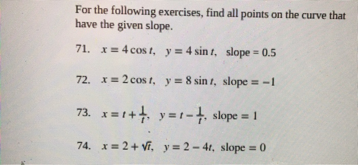 Solved For the following exercises, find all points on the | Chegg.com