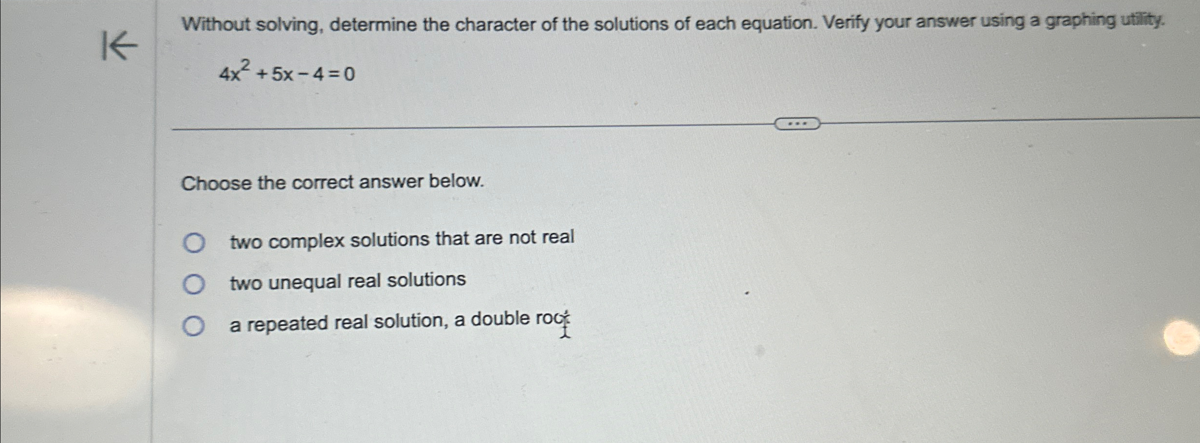 Solved KWithout solving, determine the character of the | Chegg.com