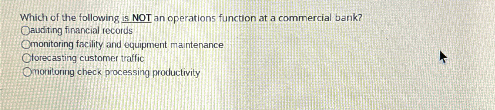 Solved Which of the following is NOT an operations function | Chegg.com