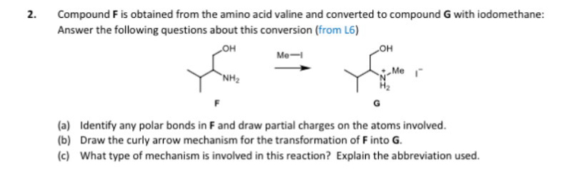 Solved Compound F ﻿is obtained from the amino acid valine | Chegg.com