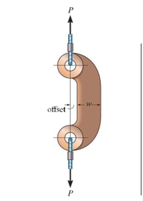 Solved The offset link shown must support a load of 3 kN. | Chegg.com
