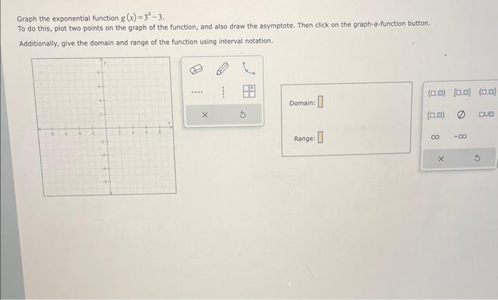 Solved Graph the exponential function g(x)=3x−3. To do this, | Chegg.com