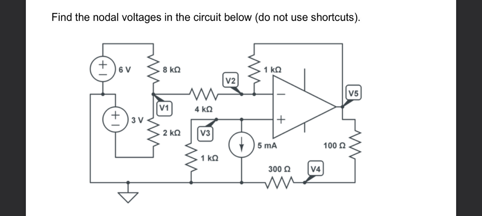 Solved Find the nodal voltages in the circuit below (do not | Chegg.com