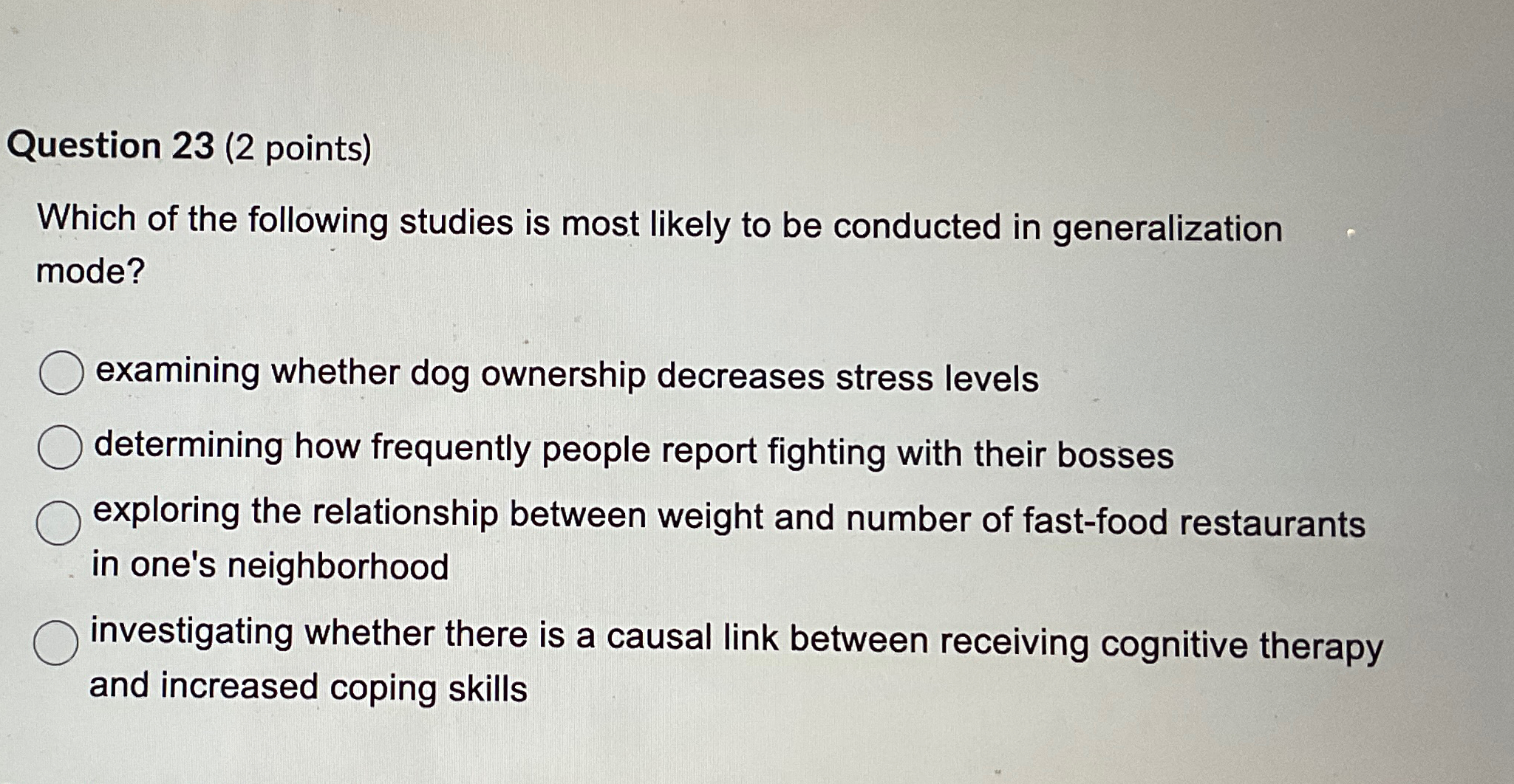 Solved Question 23 ( 2 ﻿points)Which of the following | Chegg.com