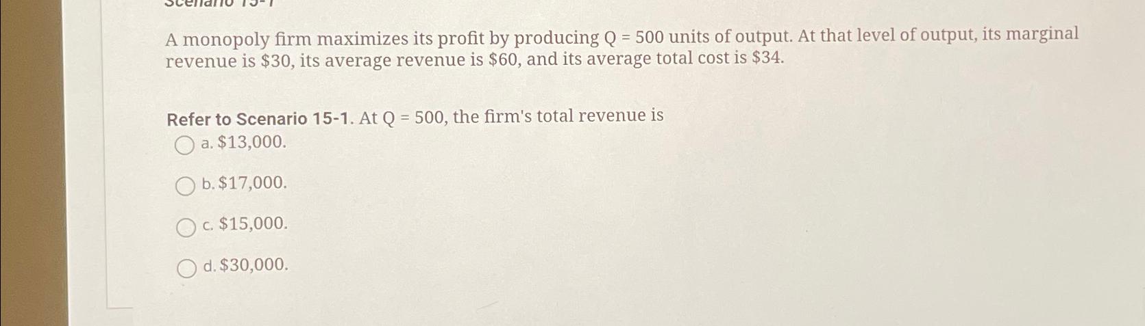 Solved A monopoly firm maximizes its profit by producing | Chegg.com