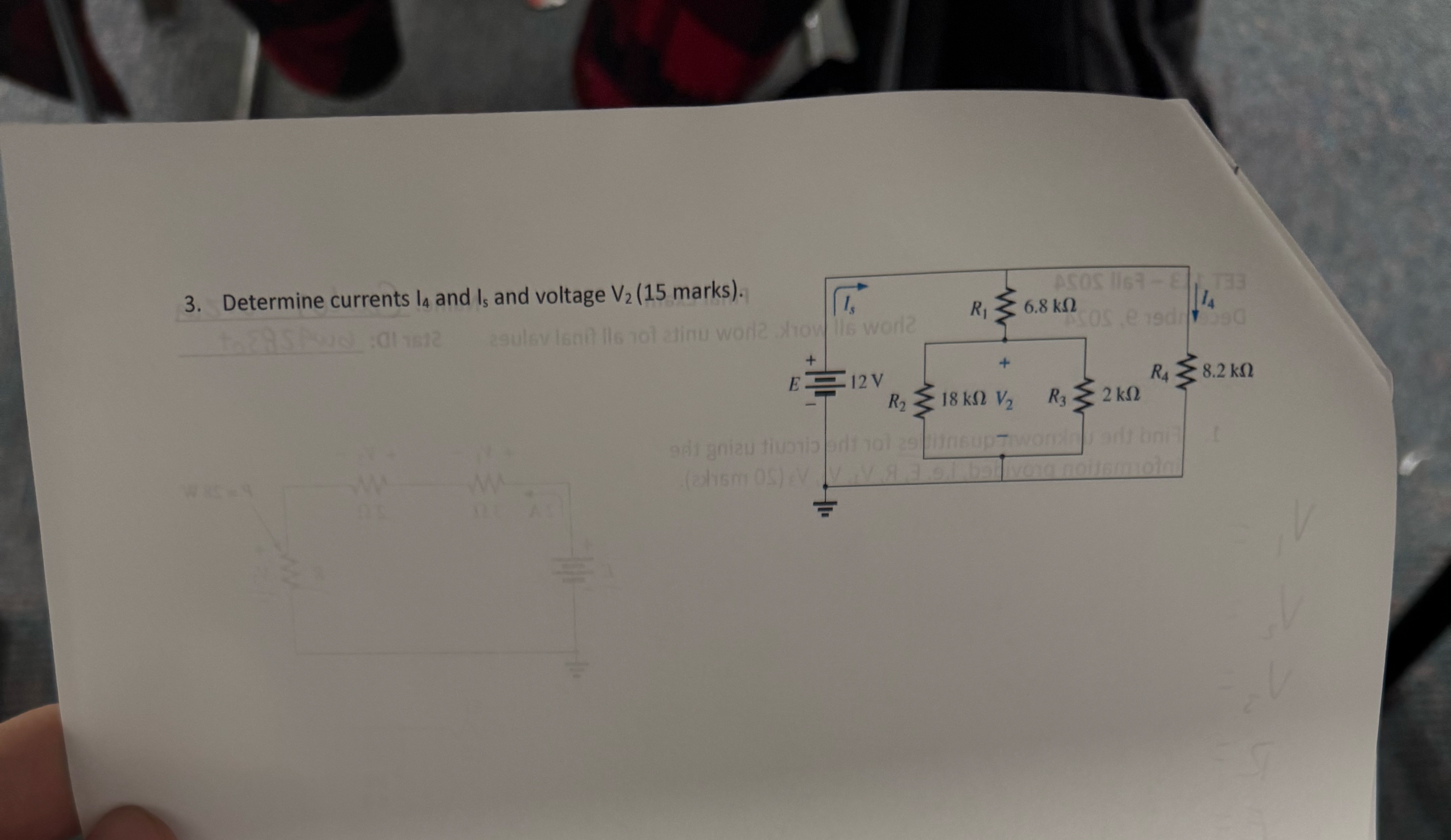 Solved Determine currents I4 ﻿and Is ﻿and voltage V2 ( 15 | Chegg.com