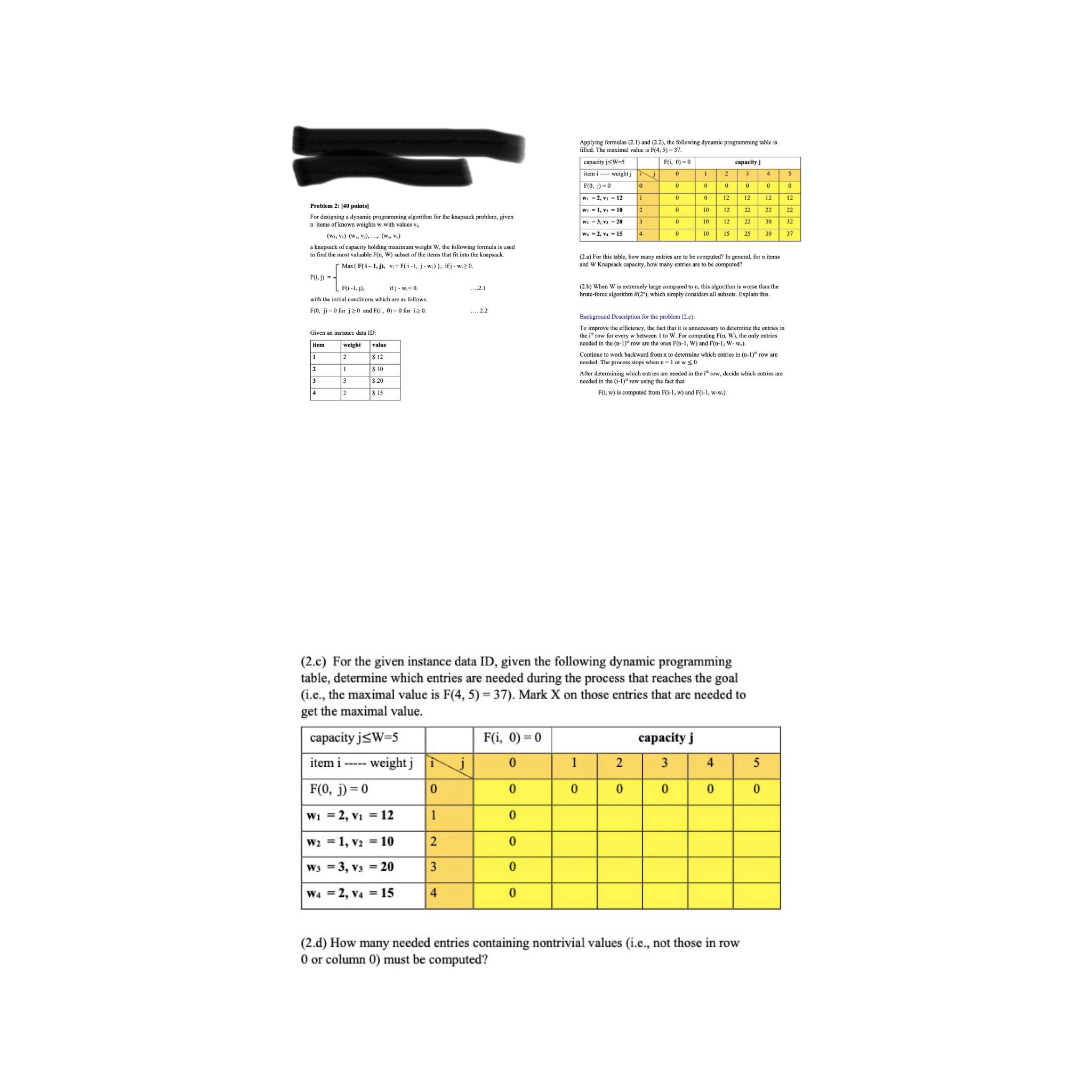 Solved Applying formulas (2.1) ﻿and (2.2), ﻿the following | Chegg.com