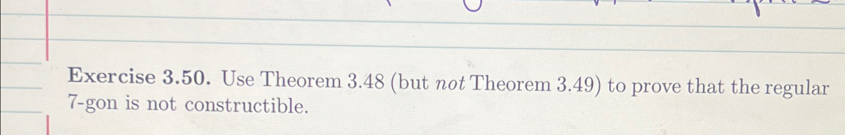 Solved Exercise 3.50. ﻿Use Theorem 3.48 (but not Theorem | Chegg.com
