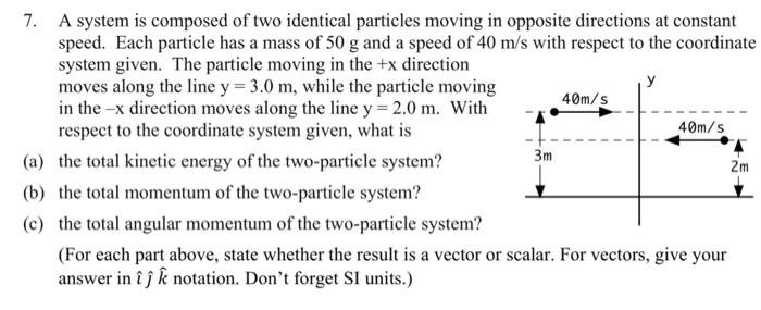 Solved 7. A system is composed of two identical particles | Chegg.com