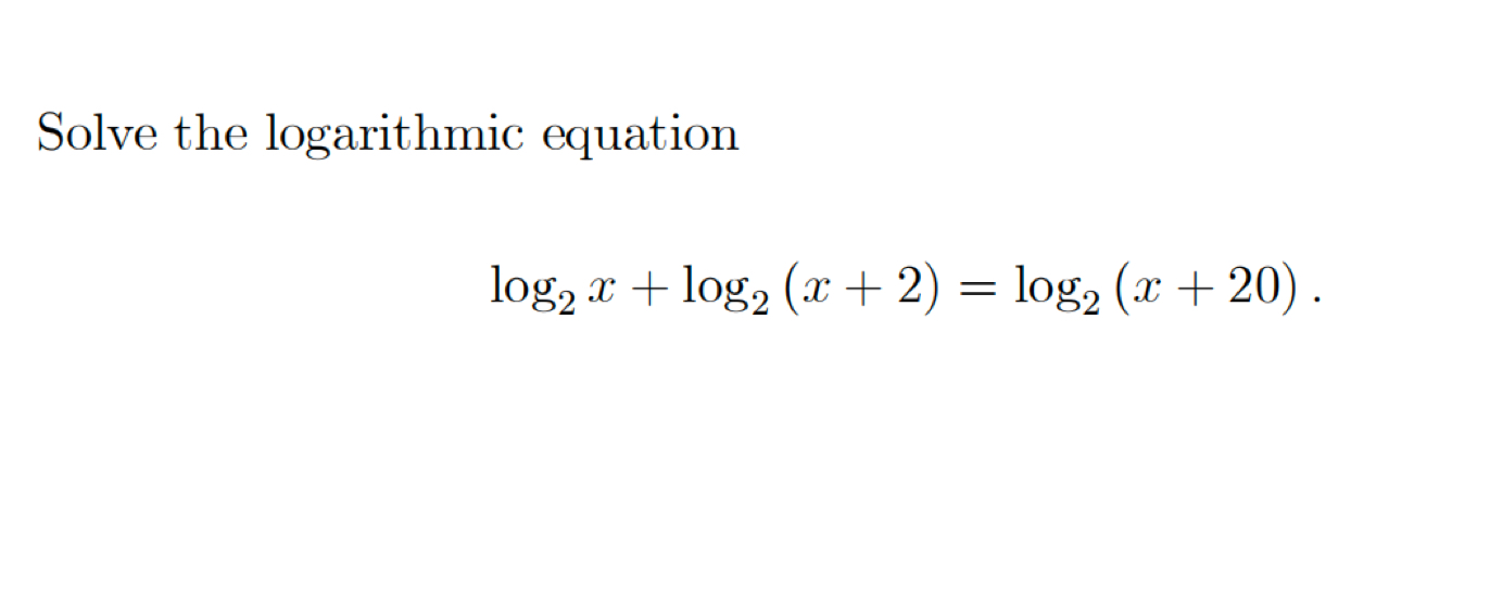 Solved Solve the logarithmic | Chegg.com