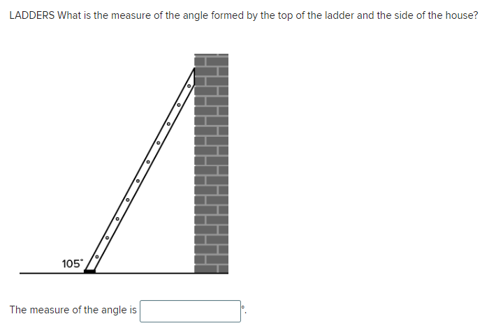 Solved LADDERS What is the measure of the angle formed by | Chegg.com