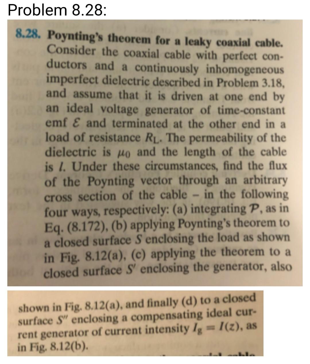 30.Poynting's theorem for a leaky planar transmission | Chegg.com