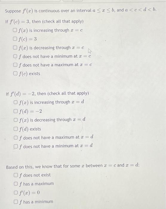 Solved Suppose f′(x) is continuous over an interval a≤x≤b, | Chegg.com