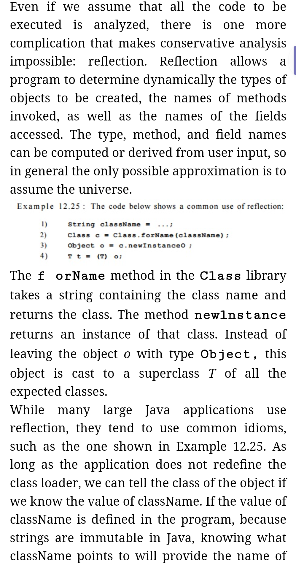 Solved 3. Dynamic Loading and Reflect ion Languages like | Chegg.com