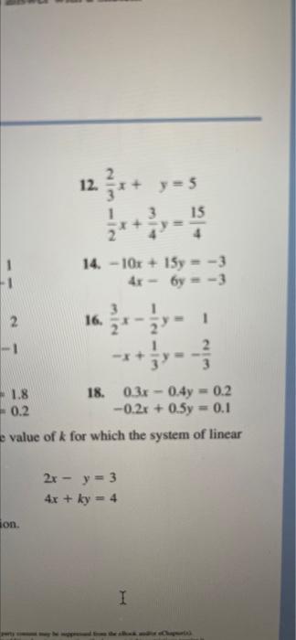 Solved In Expression 16 Determine Whether Each System Of