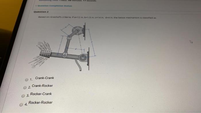 Solved Question 1. Crank-Crank Crank-Rocker 2. 3. | Chegg.com