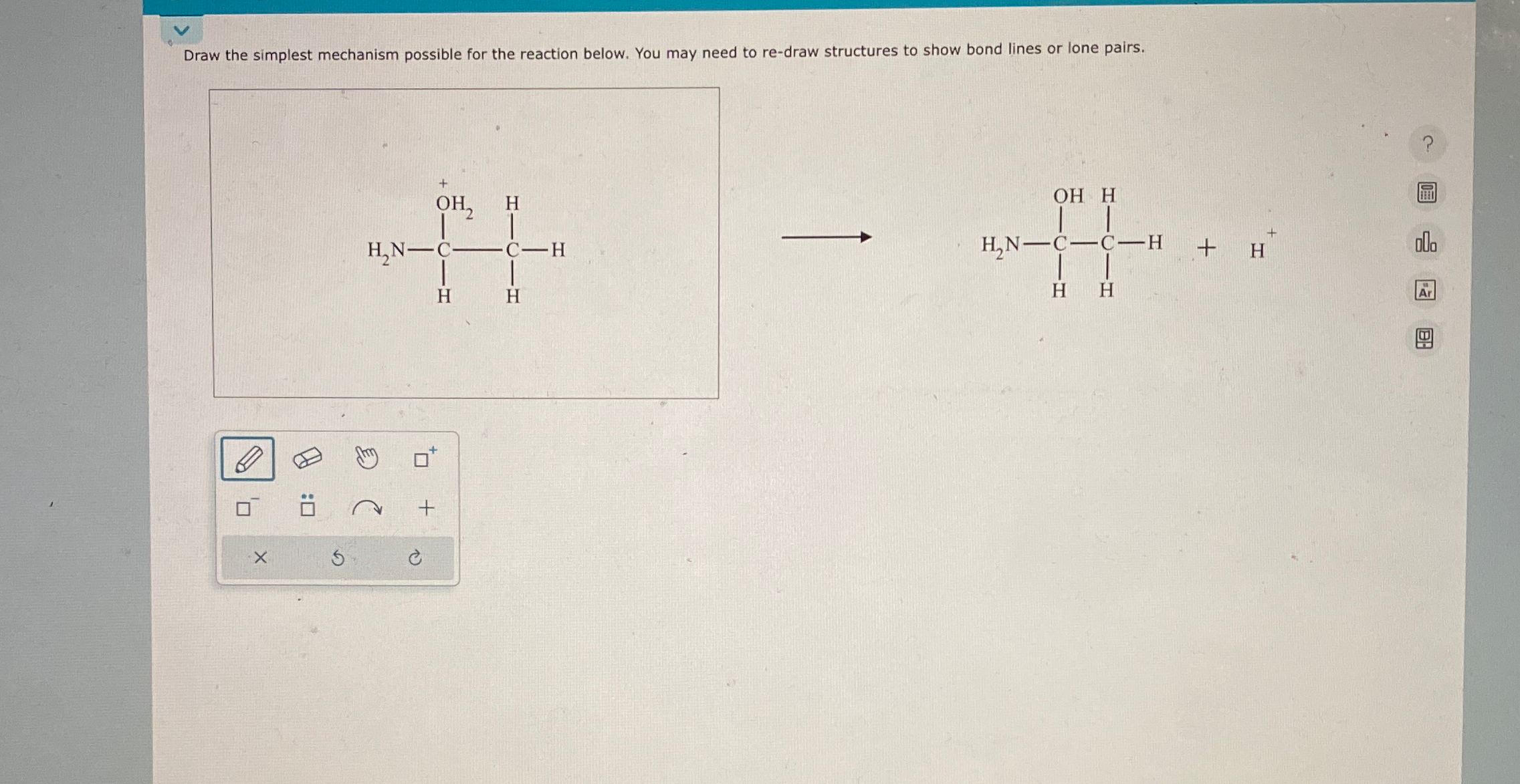 Solved Draw the simplest mechanism possible for the reaction | Chegg.com