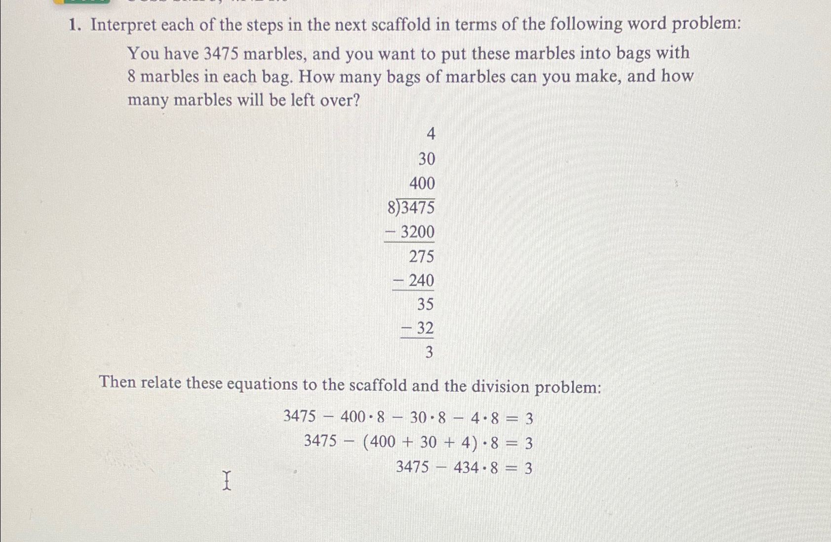 Solved Interpret each of the steps in the next scaffold in | Chegg.com