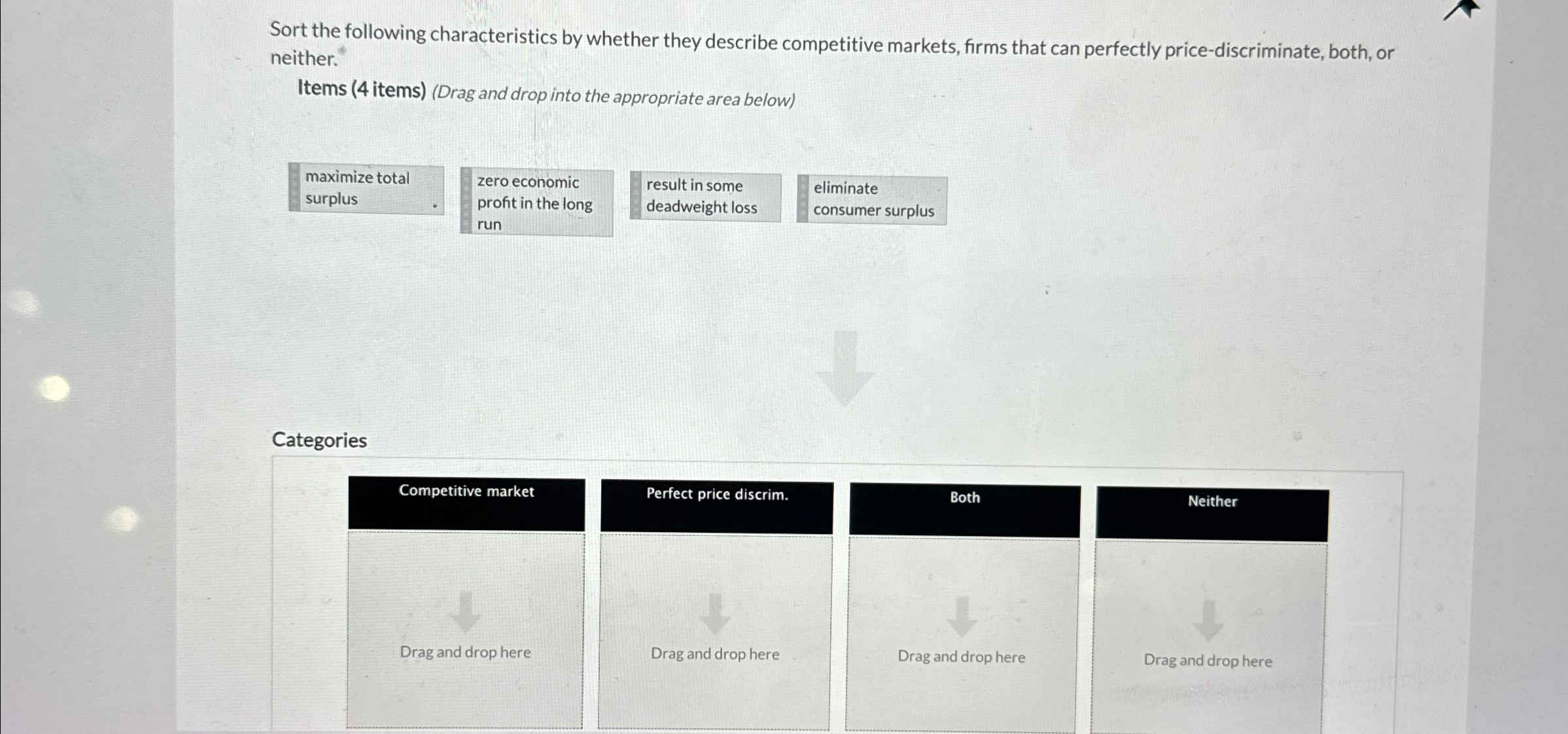 Solved Sort the following characteristics by whether they | Chegg.com