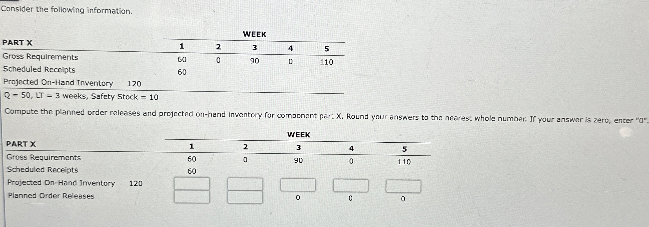 Solved Consider the following information.Compute the | Chegg.com