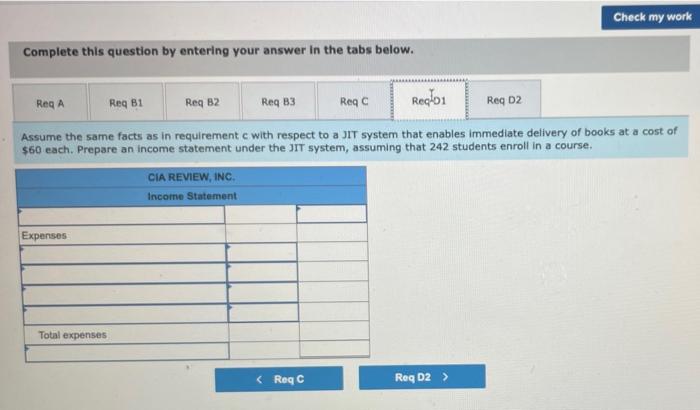Solved Problem 10-29A (Algo) Using JIT to minimize waste and | Chegg.com