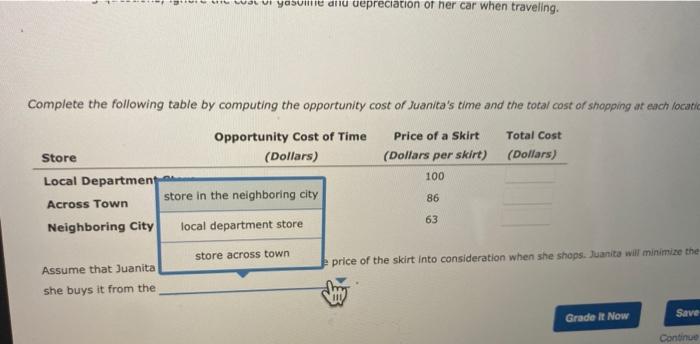 Solved 2. Determining opportunity cost Juanita is deciding | Chegg.com