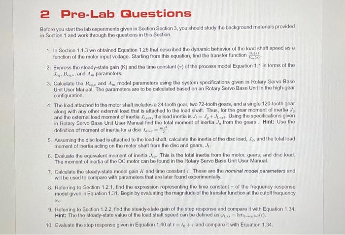 Solved Before you start the lab experiments given in Section | Chegg.com