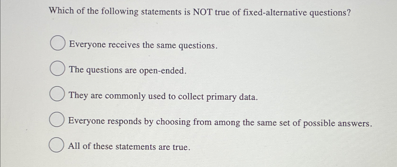 Solved Which of the following statements is NOT true of | Chegg.com
