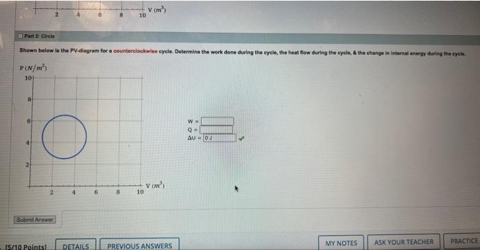 Solved Shown bolow is the PV-diagram for a clockwise cycle. | Chegg.com
