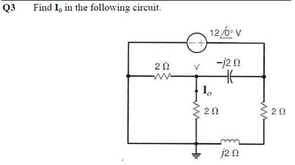 Solved Find I0 in the following circuit. | Chegg.com