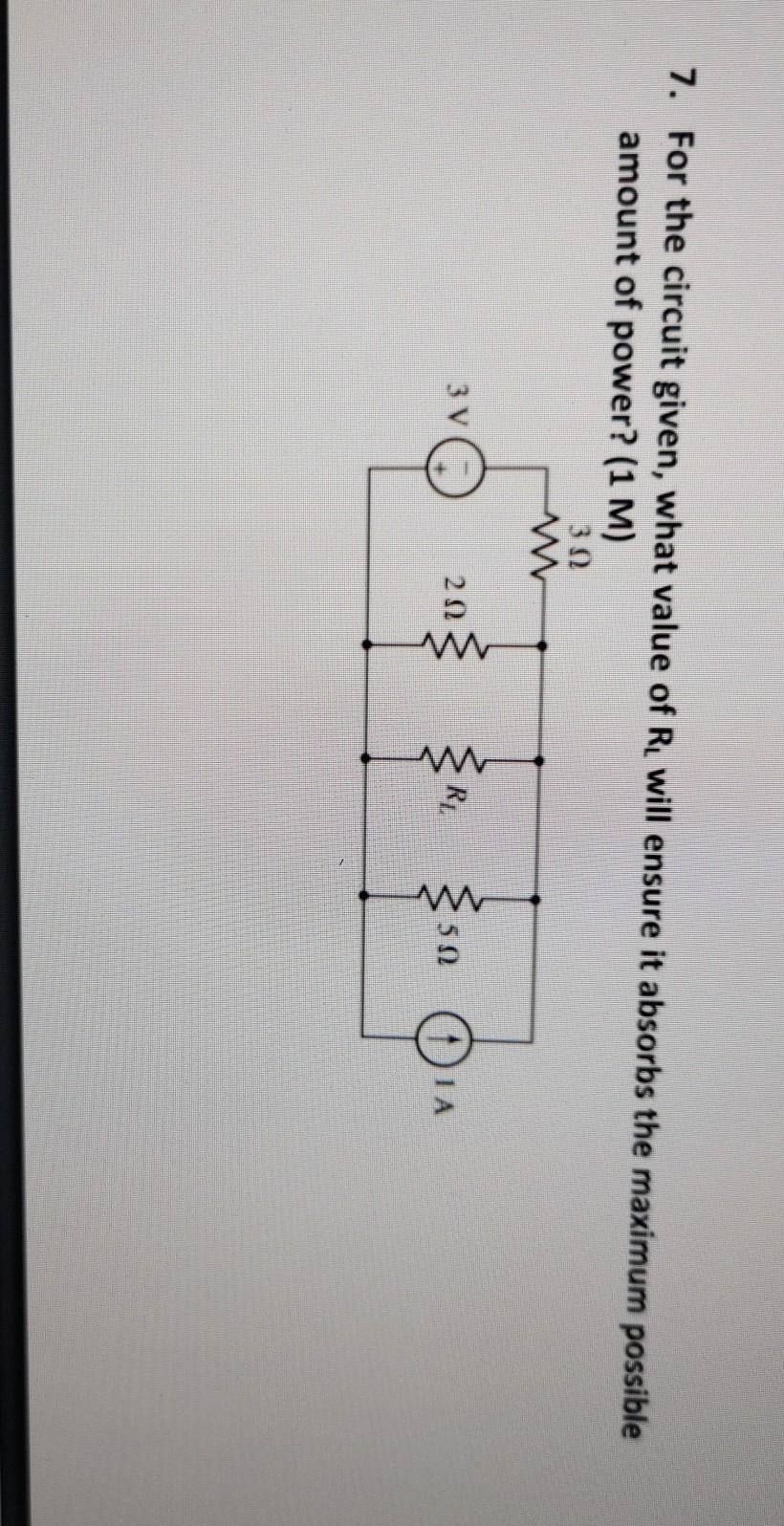 Solved value of RL will ensure it absorbs the maximum | Chegg.com