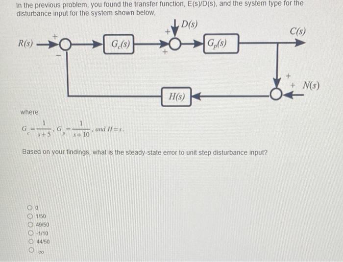 Solved Gc=s+51,Gp=s+101, and H=s?In the previous problem, | Chegg.com