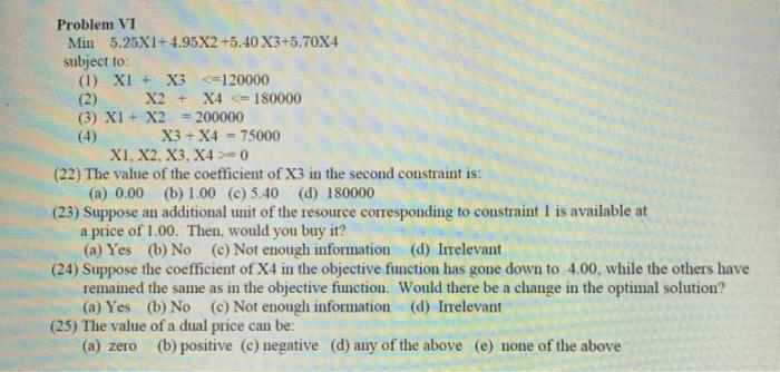 Solved Problem V:objective Function value - 1401000.000 | Chegg.com
