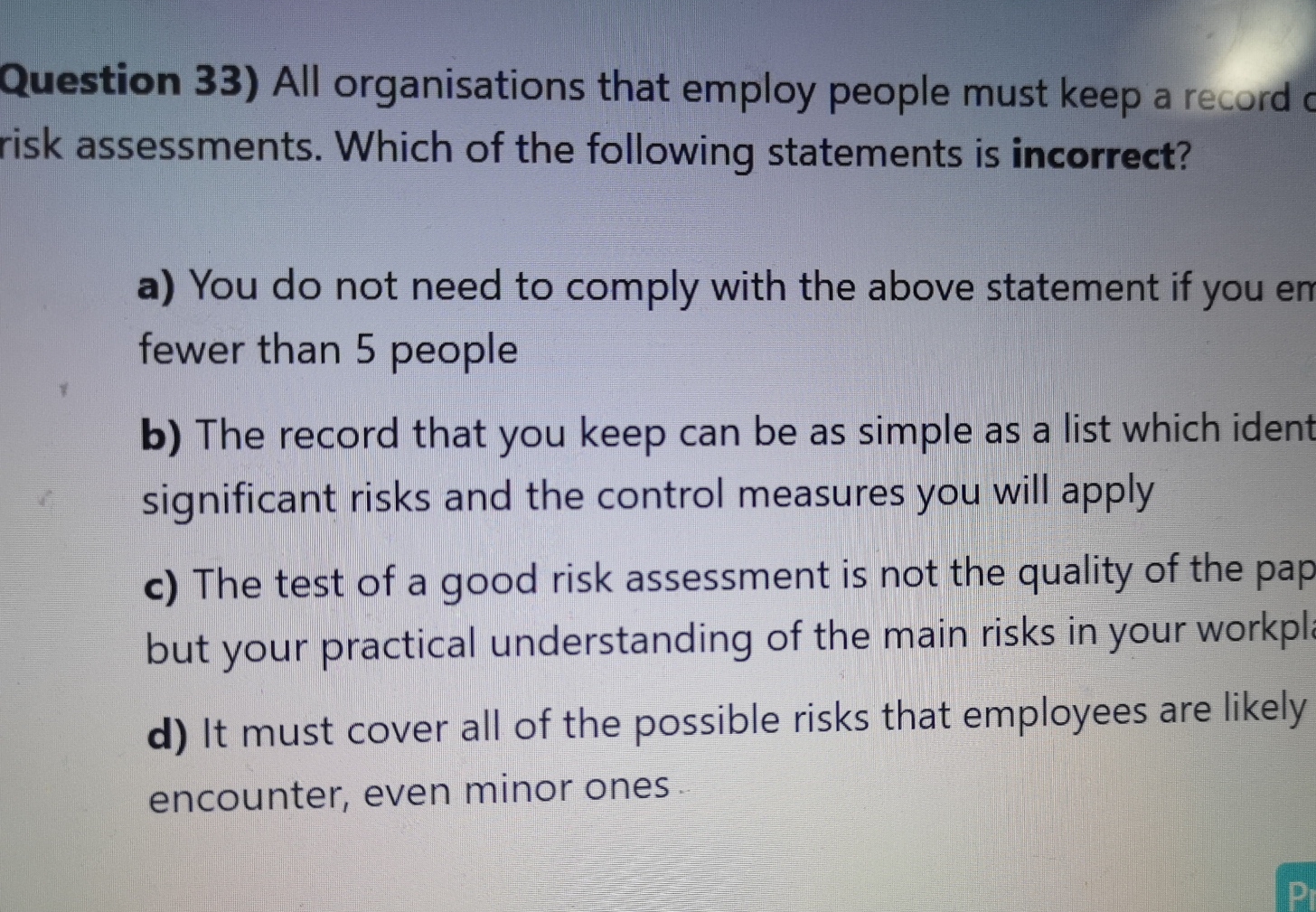 Solved Question 33) ﻿All organisations that employ people | Chegg.com