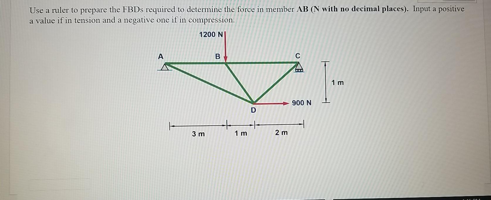 Solved Use a ruler to prepare the FBDs required to determine | Chegg.com Solved Use a ruler to prepare the FBDs required to determine | Chegg.com