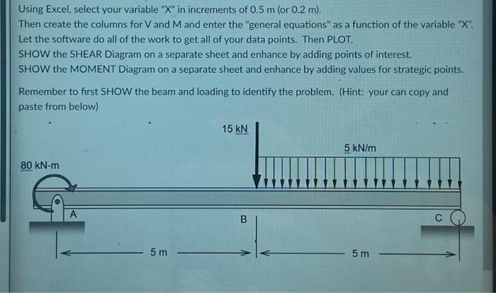 Solved Using Excel Select Your Variable X In Increments
